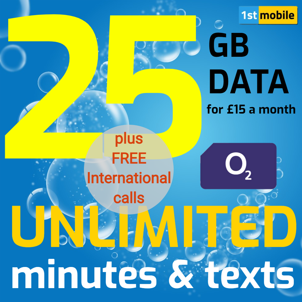 FREE O2 Sim Cards, Pay As You Go with UNLIMITED calls and texts and ...