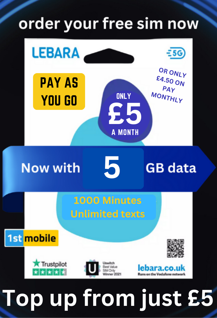Lebara UK & International Sims - CHOOSE YOUR OWN GOLD NUMBER - List L1